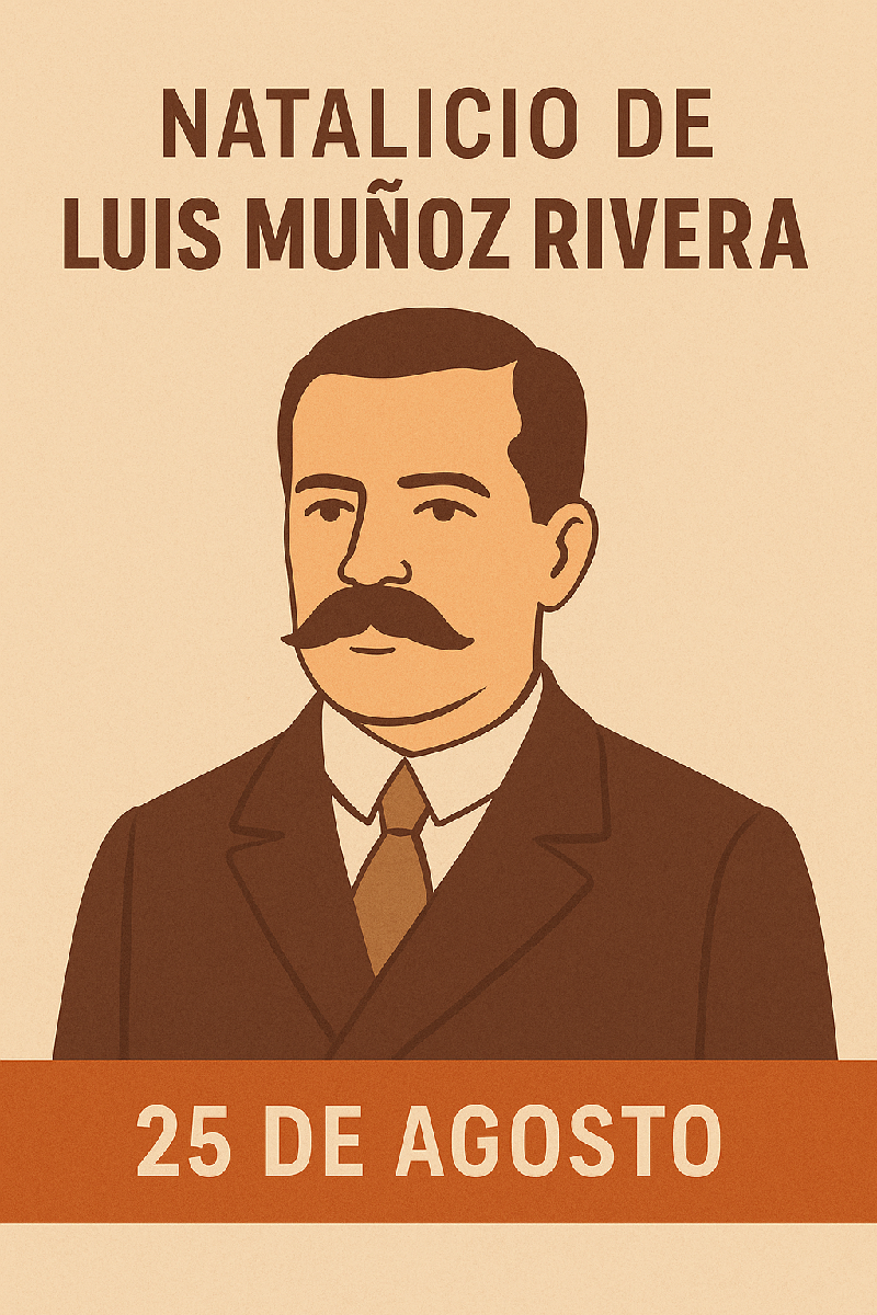 25 de agosto: Natalicio de Luis Muñoz Rivera